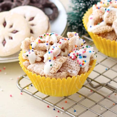 Sugar Cookie Chex Mix Recipe - Thrifty Jinxy