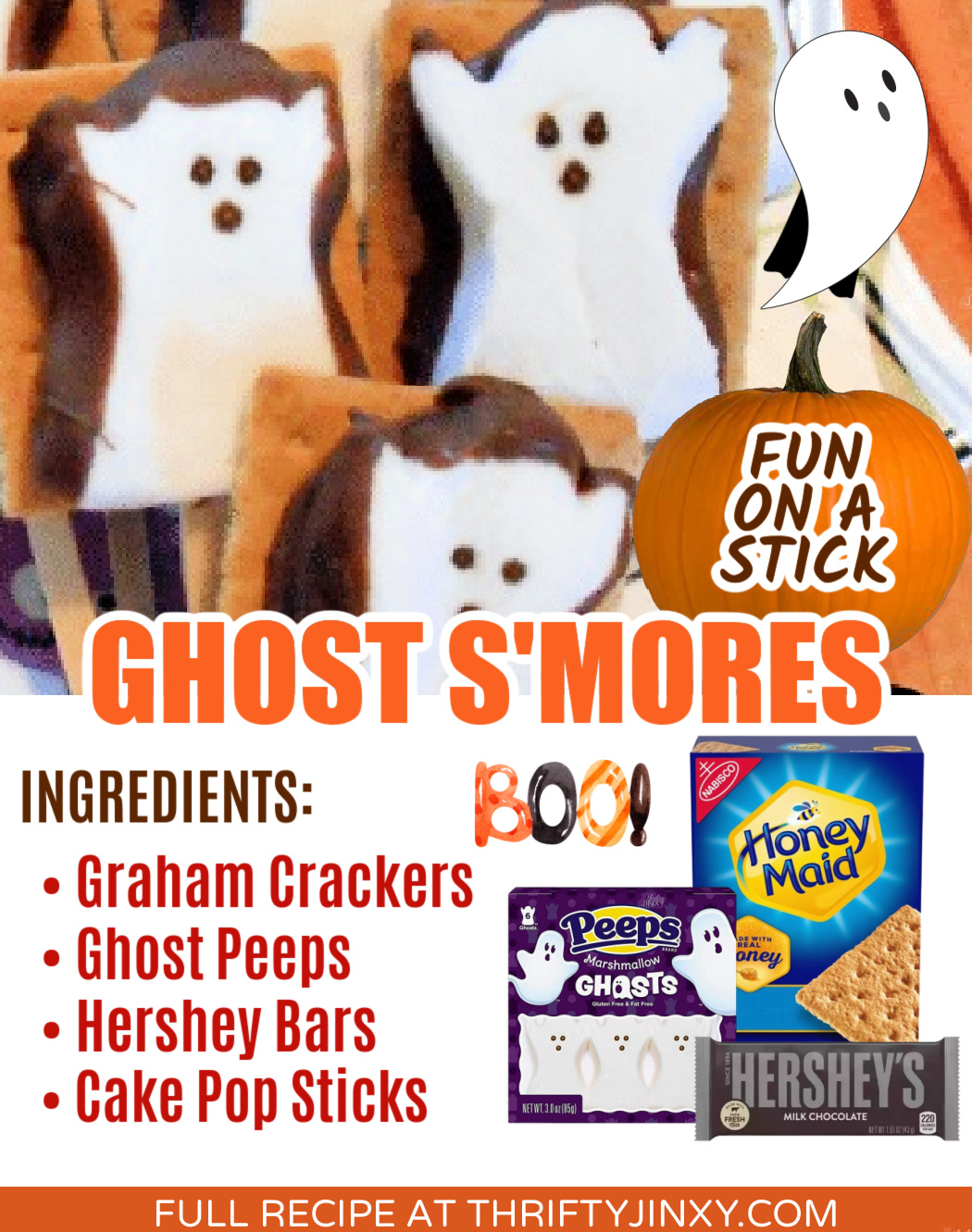 Halloween S'mores Recipe - Some Ghostly Fun! - Thrifty Jinxy