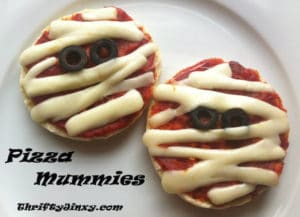 Fun Halloween Recipe: Mummy Pizzas - Thrifty Jinxy