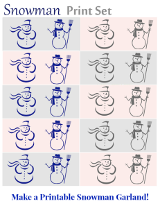 FREE Printable Snowman Garland - Thrifty Jinxy
