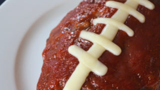 Football Shaped Meatloaf - Thrifty Jinxy