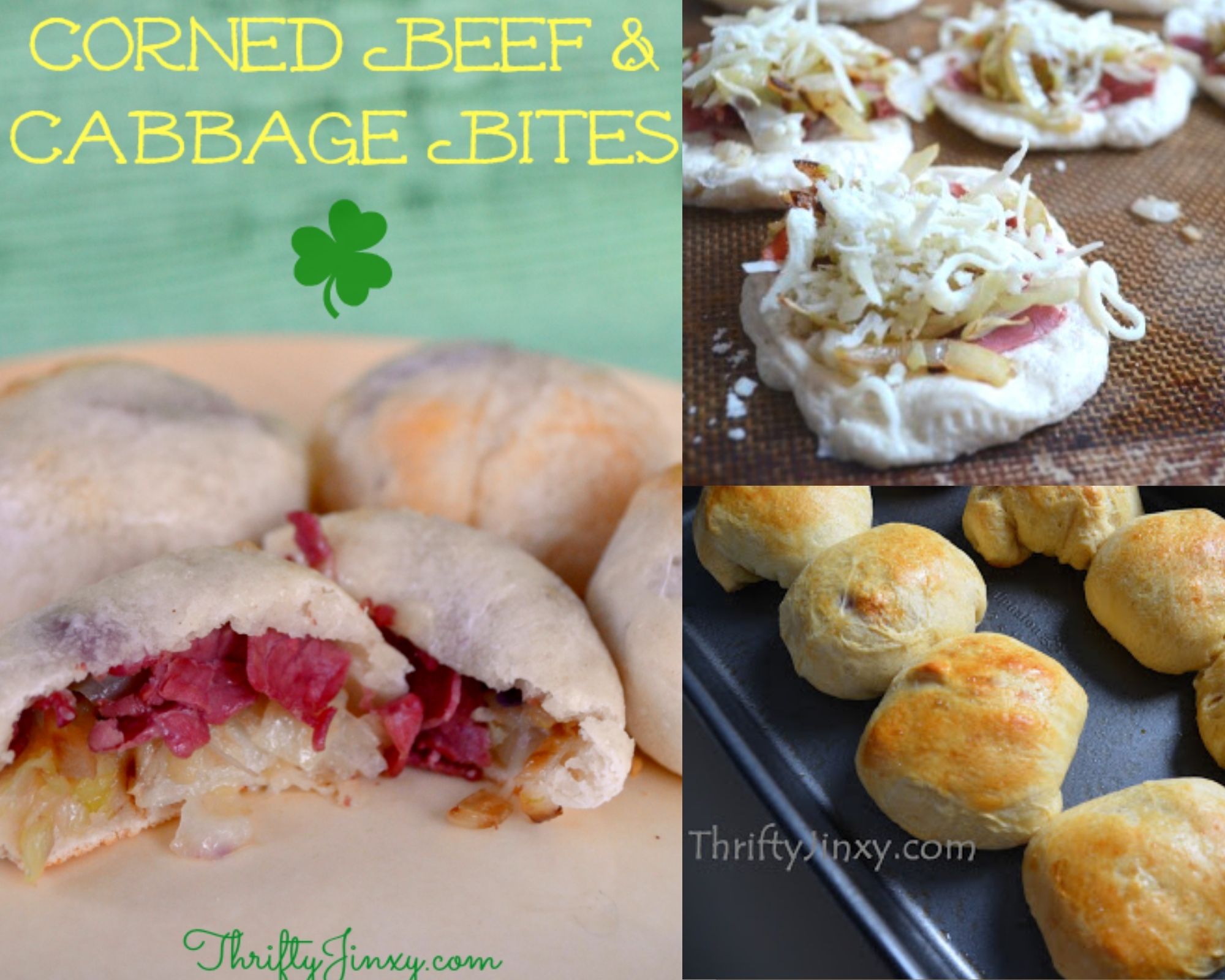 Corned Beef and Cabbage Bites - Thrifty Jinxy