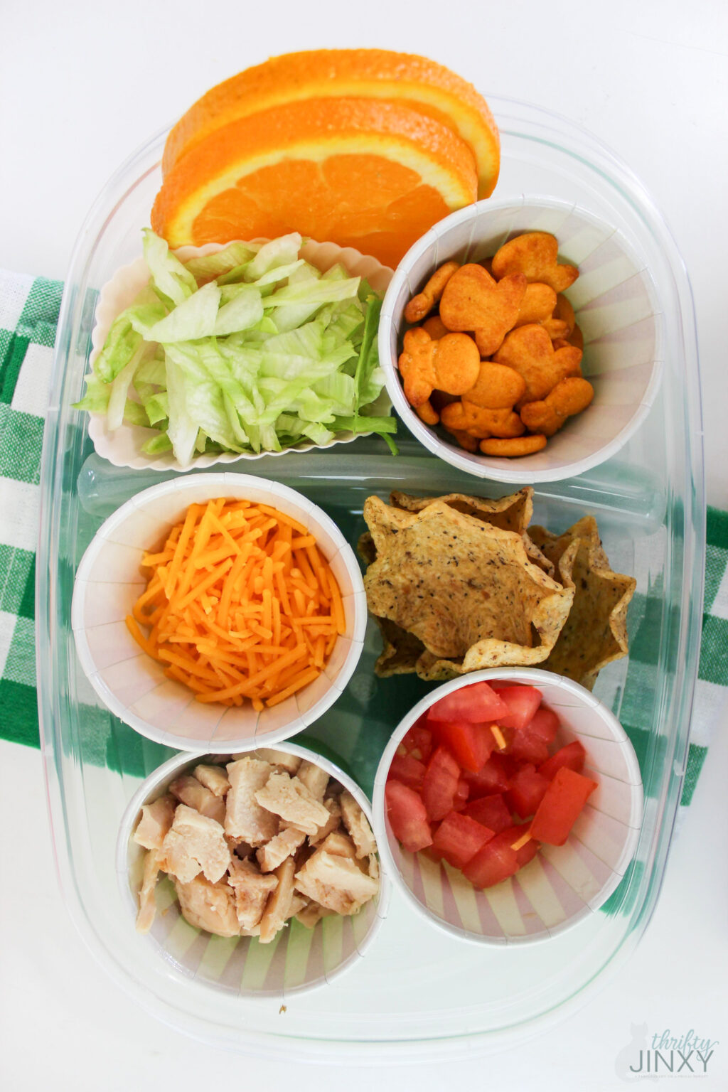 Chicken Taco Bento Box Lunch with Printable Lunchbox Notes - Thrifty Jinxy