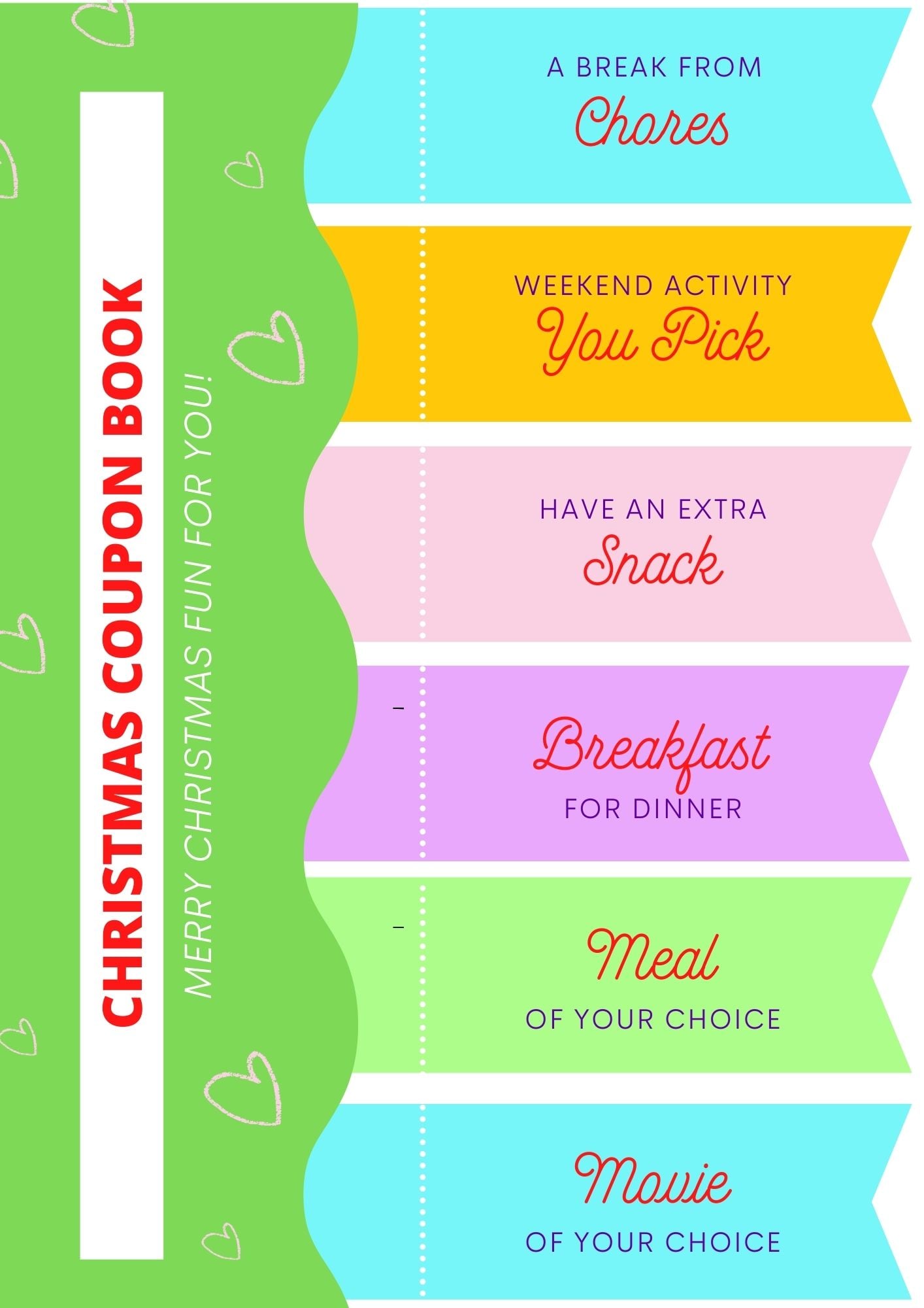 Printable Christmas Coupons Books - Fun Last Minute Gift Idea ...