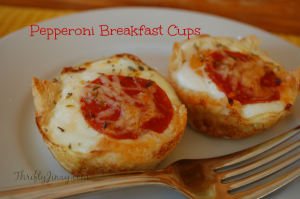 Pepperoni Breakfast Cups Recipe with Hormel Pepperoni - Thrifty Jinxy