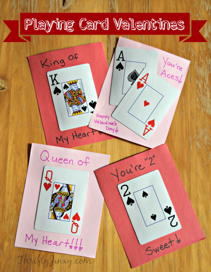 DIY Playing Card Valentines Thrifty Jinxy