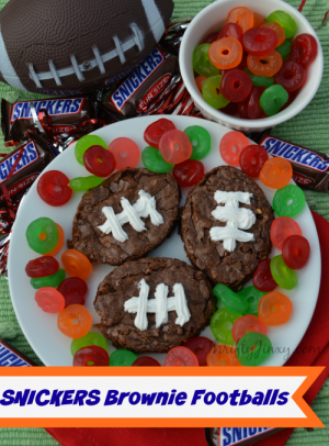 Football SNICKERS Brownies Recipe for the Big Game - Thrifty Jinxy
