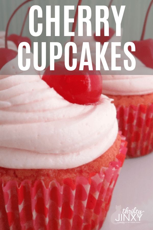 Maraschino Cherry Cupcakes Recipe - Thrifty Jinxy