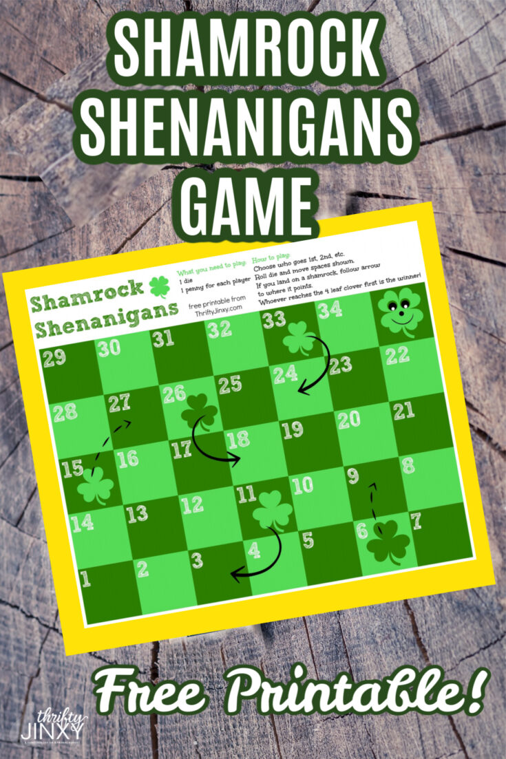 Free Printable St. Patrick's Day Board Game - Shamrock Shenanigans ...