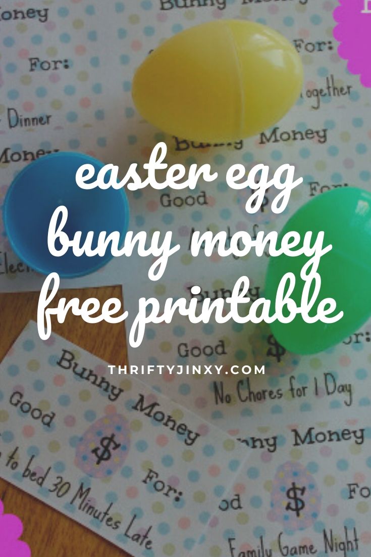 Easter Egg Bunny Money Printable - Something Fun to Fill Your Eggs ...