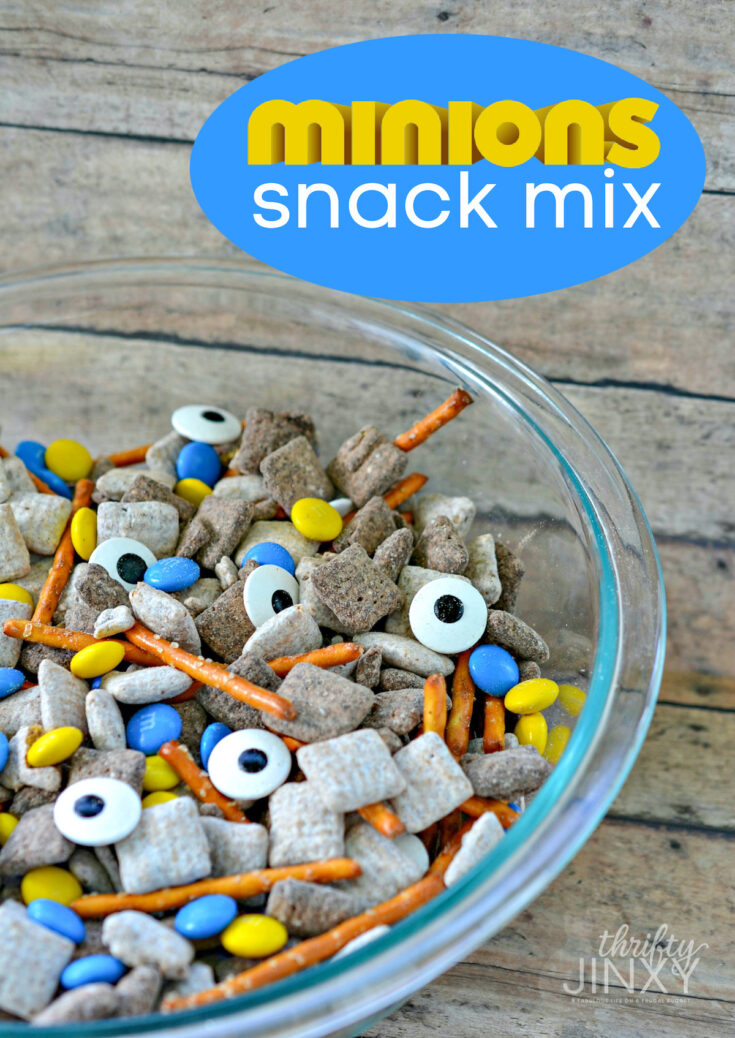 Minions Snack Mix Recipe - Thrifty Jinxy