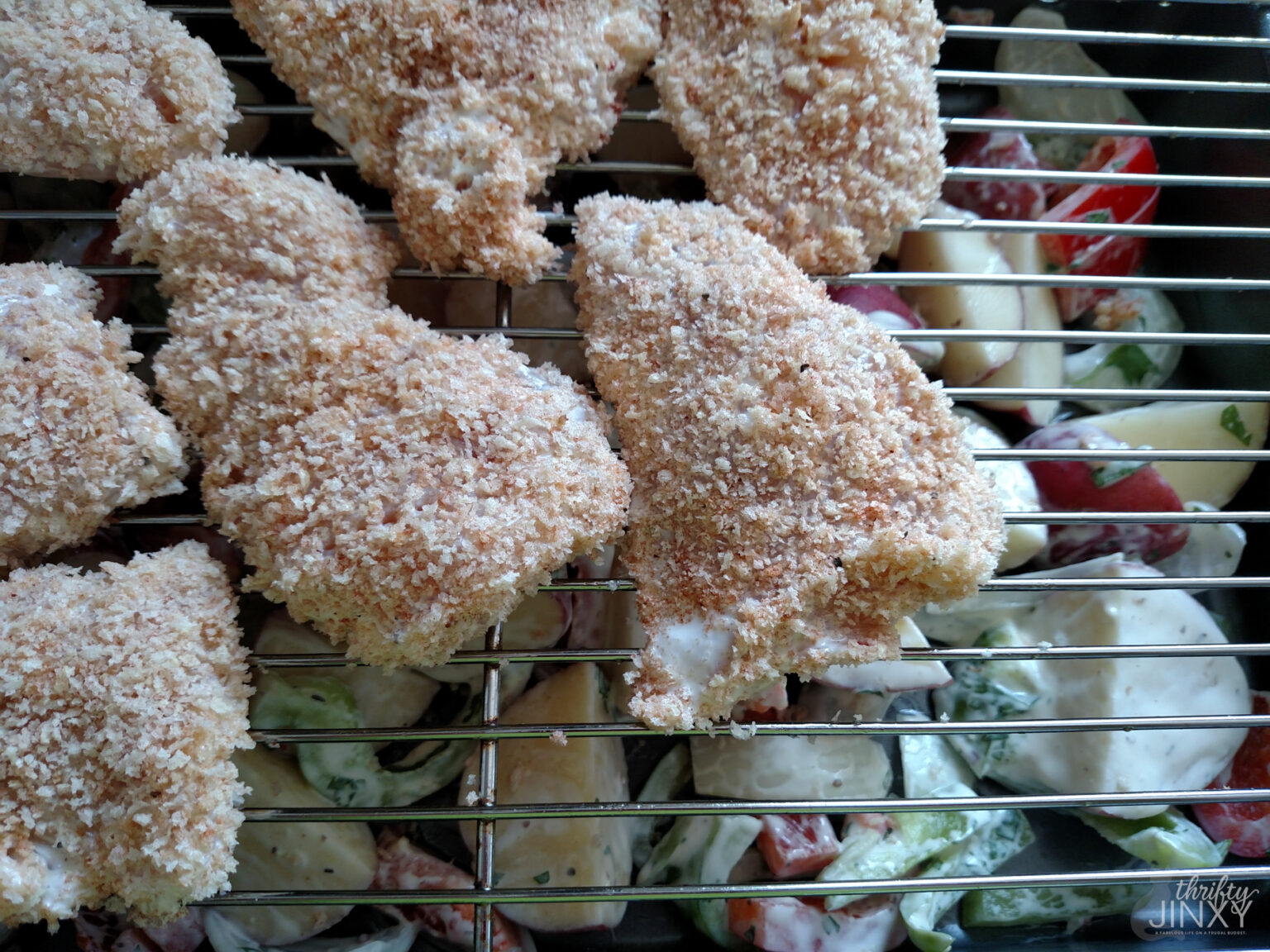 Crispy Garlic Ranch Chicken Recipe with Garlic Ranch Potatoes and ...