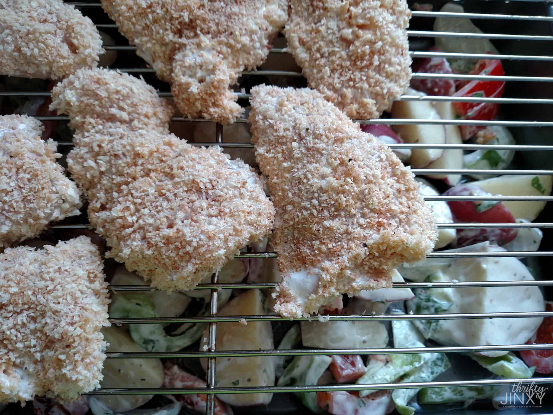 Crispy Garlic Ranch Chicken Recipe with Garlic Ranch Potatoes and ...