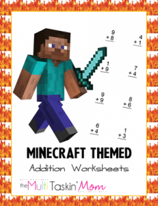 Free Printable Minecraft Math Worksheets - Thrifty Jinxy