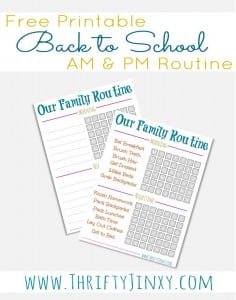Back to School Essentials: Free Daily Routine Printable! - Thrifty Jinxy