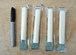 String Cheese Ghosts - Super Easy Halloween Treat - Thrifty Jinxy