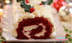 Red Velvet Roulade Cake Recipe - Thrifty Jinxy