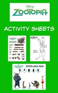 Disney Zootopia Printable Activity Sheets - Thrifty Jinxy