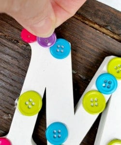 Mother’s Day Button Letters Craft - Thrifty Jinxy