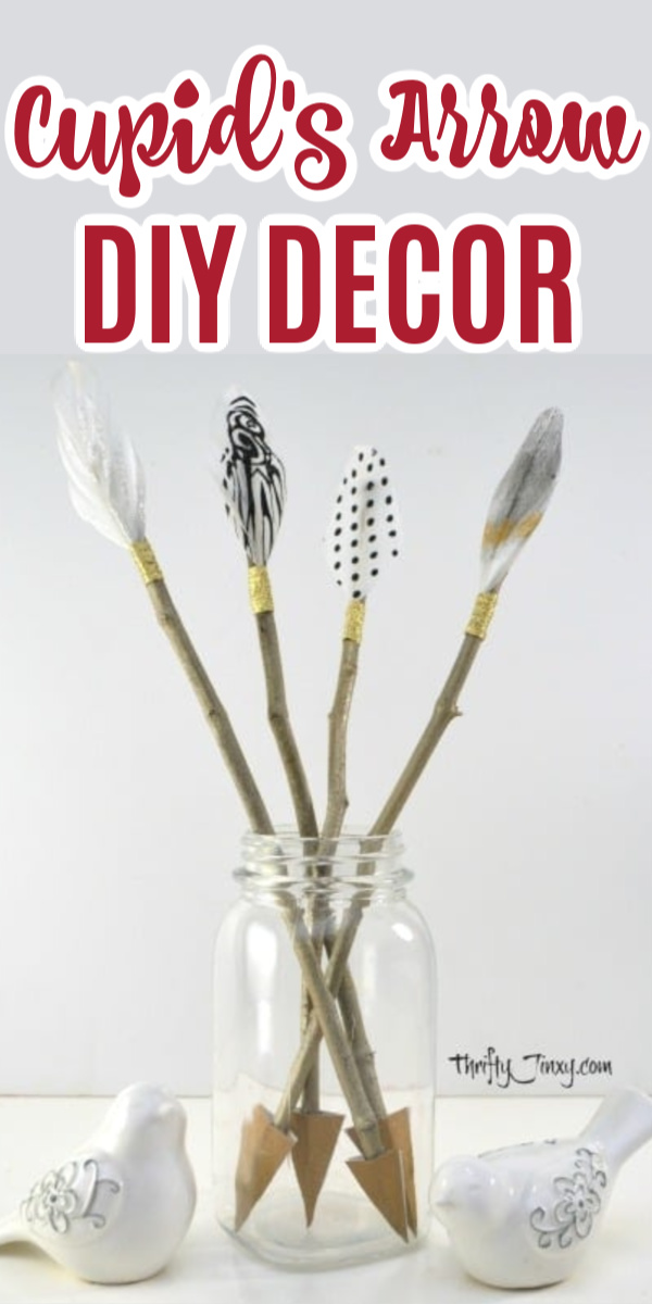 DIY Cupid’s Arrow Valentine Decor Craft - Thrifty Jinxy