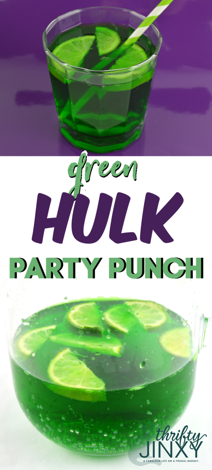 Hulk Punch Recipe: A Superhero Party Drink - Thrifty Jinxy