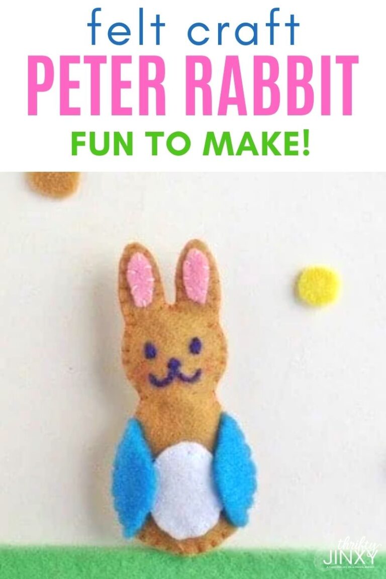 Peter Rabbit Craft with Felt - It's So Cute! - Thrifty Jinxy
