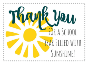 Teacher "Sunshine" Gift Guide + Free Printable Teacher Thank You Card ...