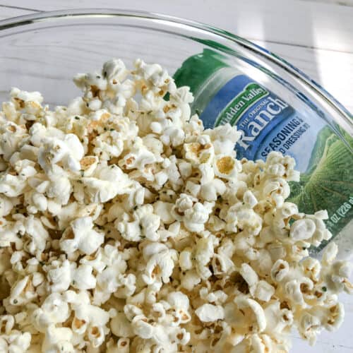 Easy Ranch Seasoned Popcorn Recipe - Thrifty Jinxy