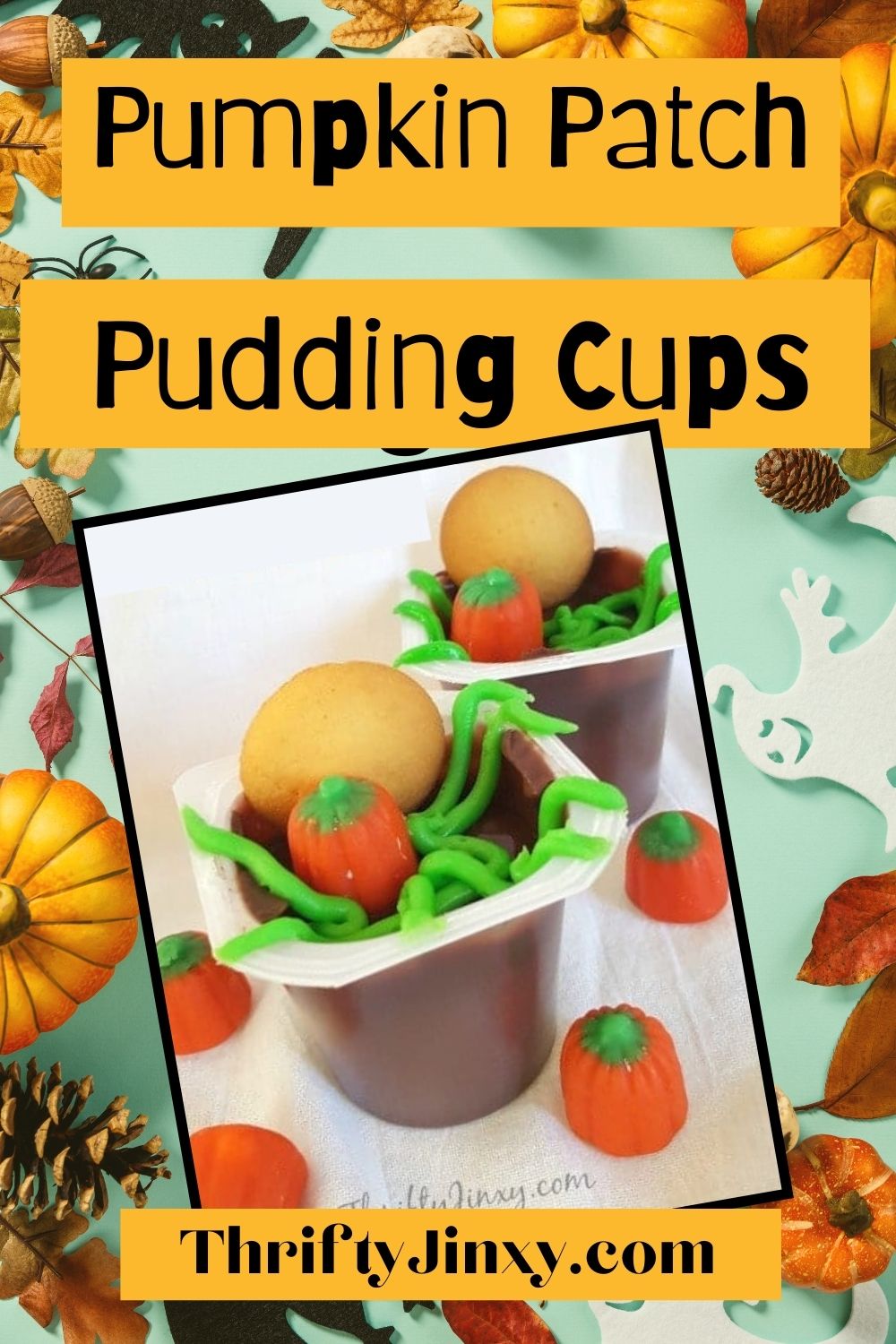 Pumpkin Patch Snack Pack Pudding Treats for Halloween - Thrifty Jinxy