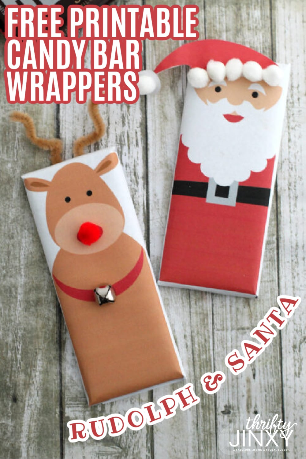 FREE Printable Christmas Candy Bar Wrappers - Thrifty Jinxy