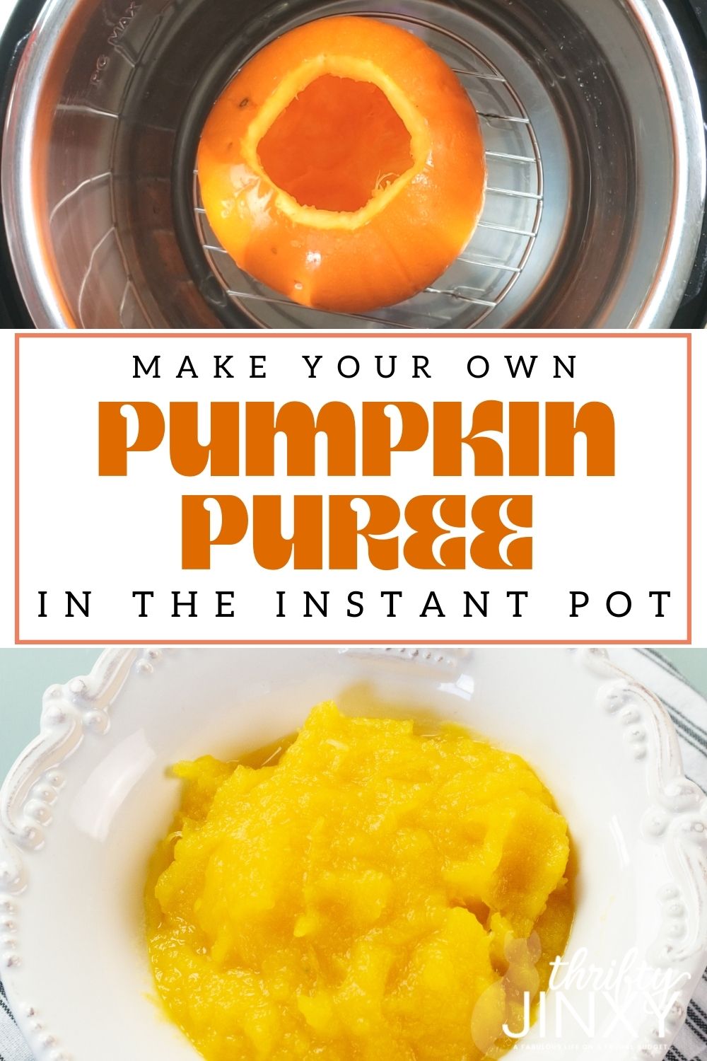 Easy Instant Pot Pumpkin Puree Recipe - Thrifty Jinxy