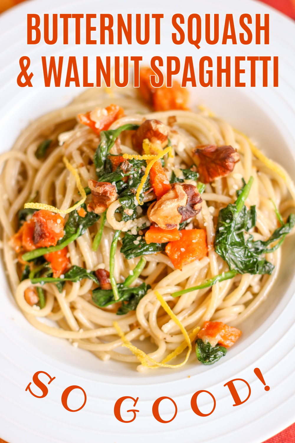 Butternut Squash and Walnut Spaghetti Recipe - Thrifty Jinxy
