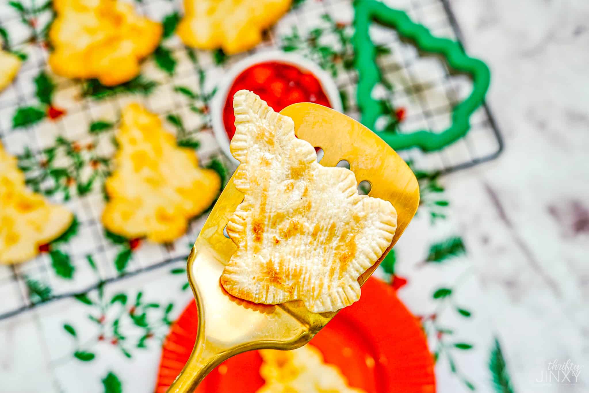 Air Fryer Christmas Tree Hand Pies Recipe - Thrifty Jinxy