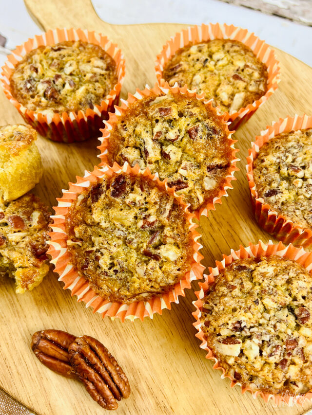 Easy Pecan Pie Muffins Recipe - Only 5 Ingredients! - Thrifty Jinxy