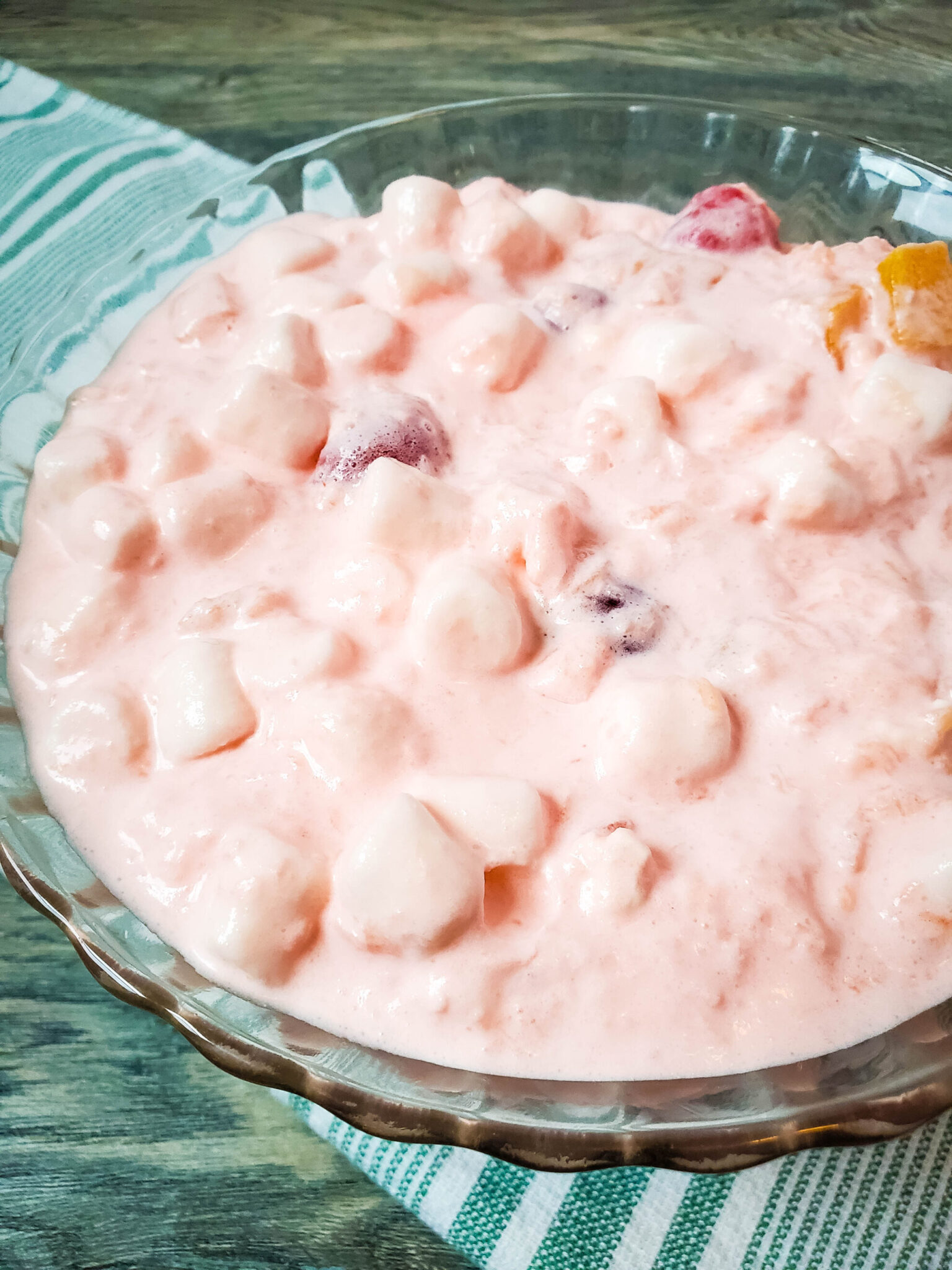 Easy Cherry Fruit Marshmallow Salad Recipe - Thrifty Jinxy