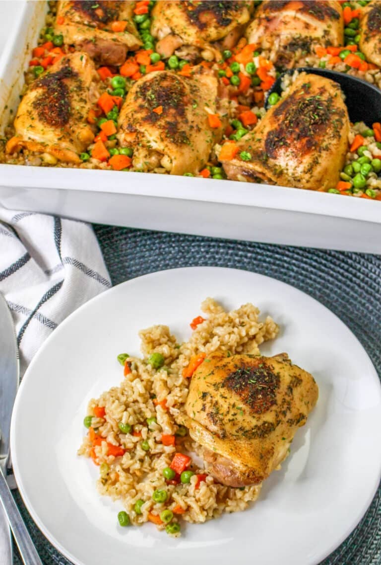 Chicken and Brown Rice Casserole - Thrifty Jinxy