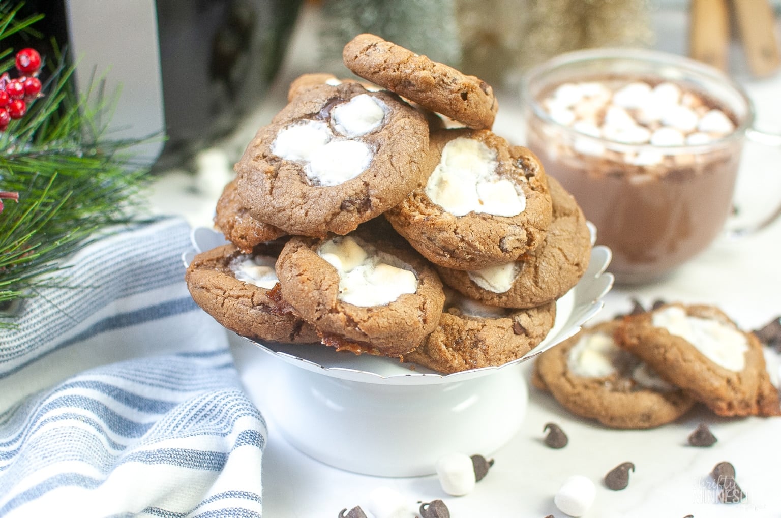 Air Fryer Hot Chocolate Cookies - With Oven Directions Too - Thrifty Jinxy