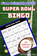 FREE Printable Super Bowl Bingo Cards for 2025 - Thrifty Jinxy