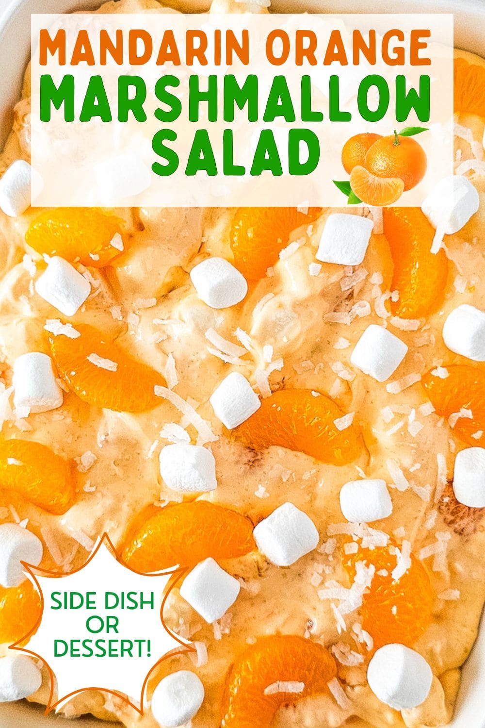 Mandarin Orange Marshmallow Salad - Thrifty Jinxy